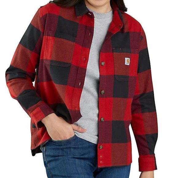 Carhartt | Tops | Nwt Carhartt Rugged Flex Flannel In Chili Pepper ...
